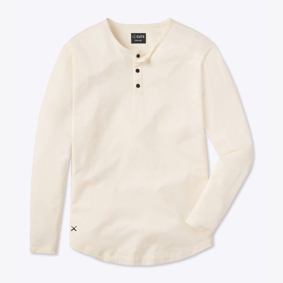 Cuts Clothing | Shirts | Cuts Clothing Ao Long Sleeve Henley Curvehem ...